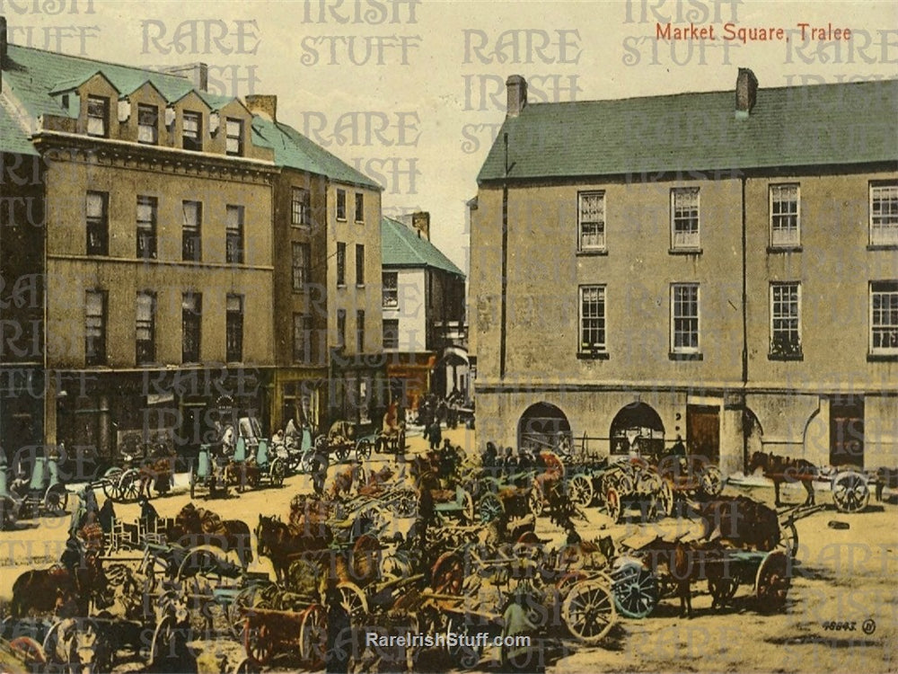 Market Square, Tralee, Kerry, Ireland, Rare Photo Kerry, Old Photo, Old ...