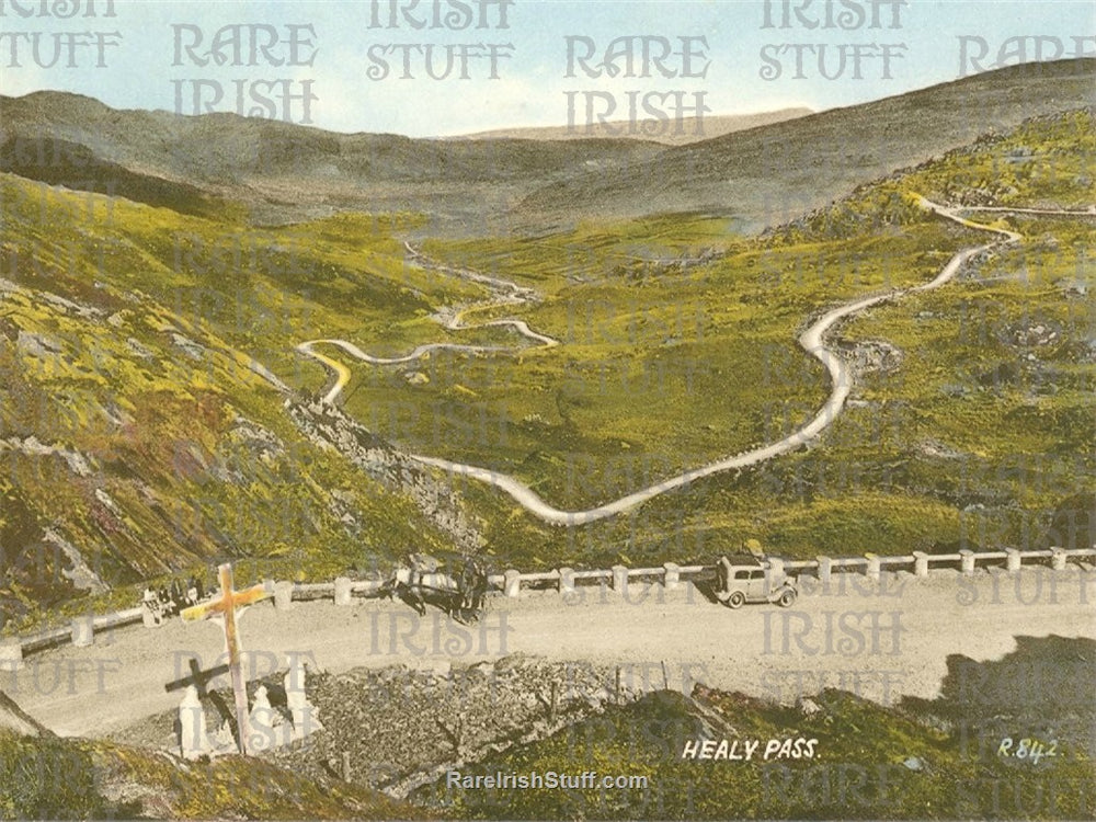 Healy Pass, Kerry, Ireland, Rare Photo Kerry, Old Photo, Old Picture,