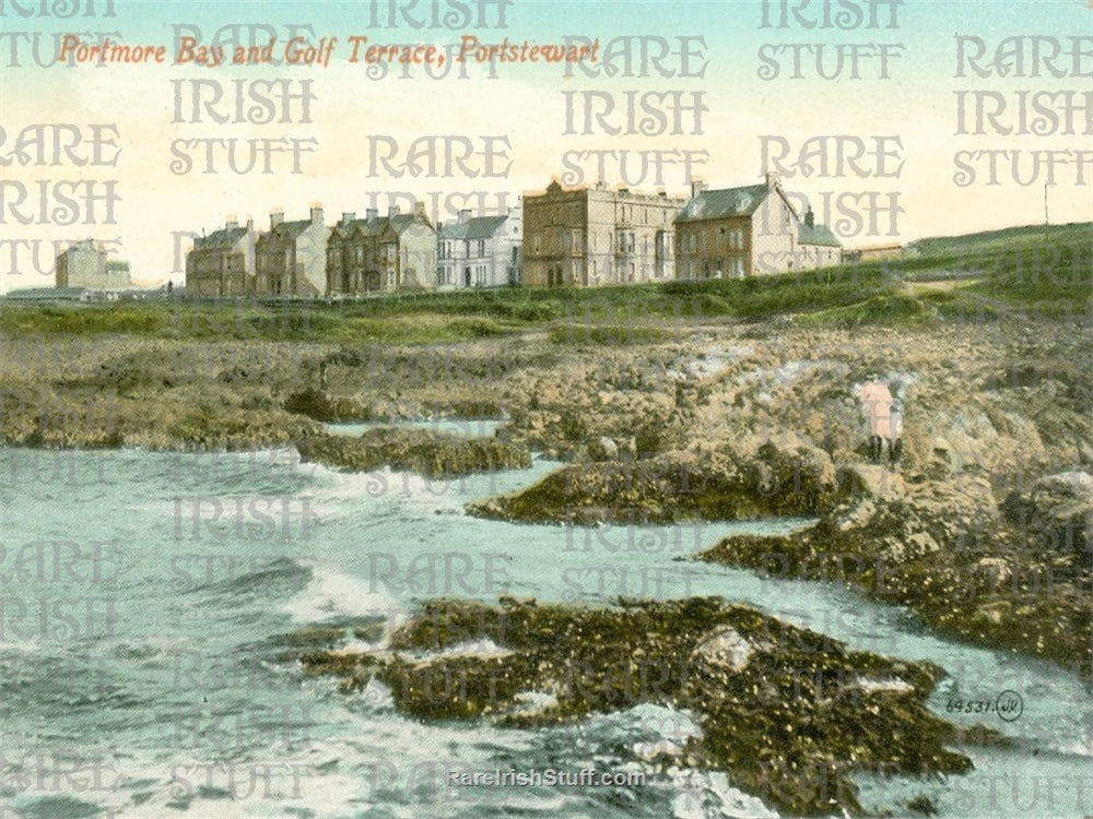 Portmore Bay & Golf Terrace, Portstewart, Derry, Ireland, Rare Photo ...