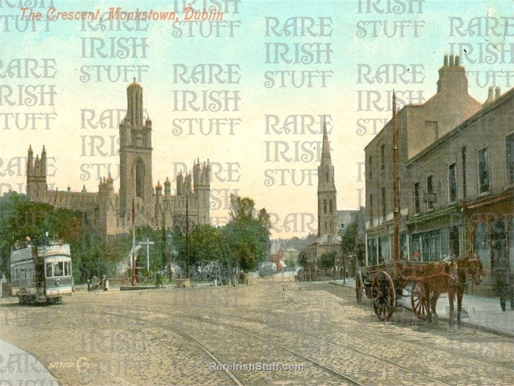 The Crescent, Monkstown, Co. Dublin, Ireland, Rare Photo Dublin, Old ...