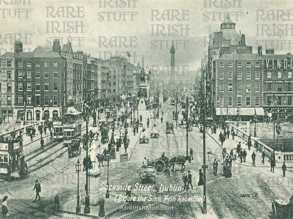 Sackville Street (O'Connell Street), Dublin, Ireland 1916, Dublin in ...