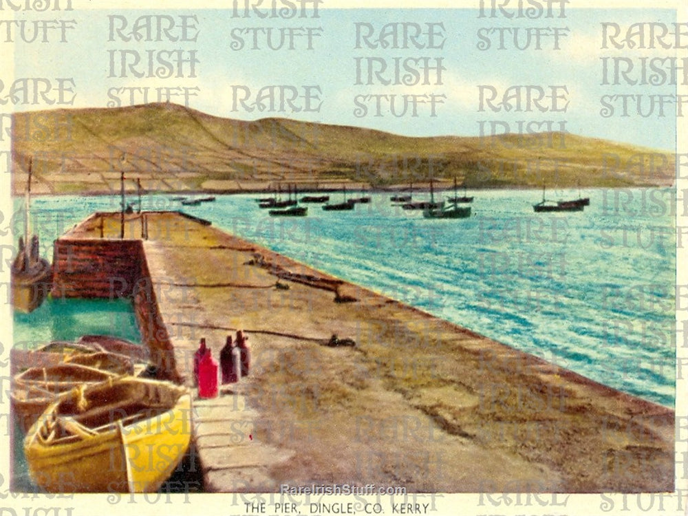 The Pier, Dingle, Kerry, Ireland, Rare Photo Kerry, Old Photo, Old Picture,