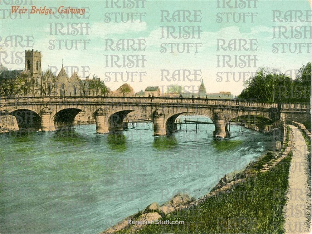 Weir Bridge, Galway, Ireland, Old Photo, Old Image, Old Picture, Rare