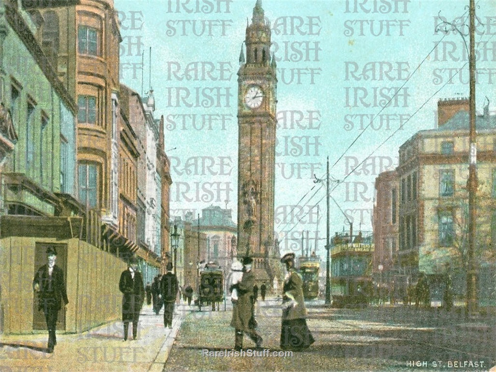 High Street, Belfast, Antrim, Ireland, Old Photo, Old Image, Old ...