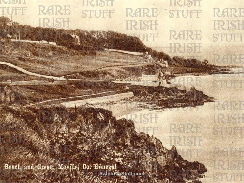 Beach & Green, Moville, Donegal, Ireland, Rare Photo Donegal, Old Photo ...