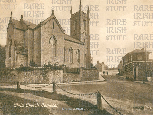 Christ Church, Castlebar, Mayo, Ireland, Old Photo, Old Image, Old Picture,