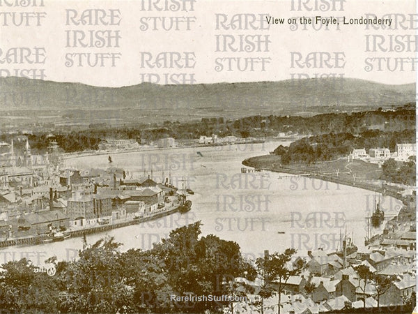 View on the Foyle, Derry, Ireland, Rare Photo Derry, Old Photo, Old ...
