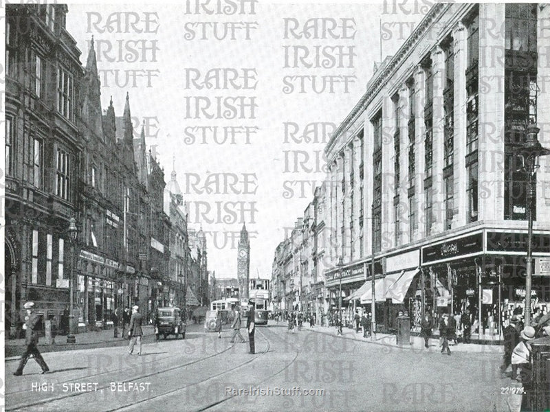 High Street, Belfast, Ireland, Old Photo, Old Image, Old Picture, Rare ...