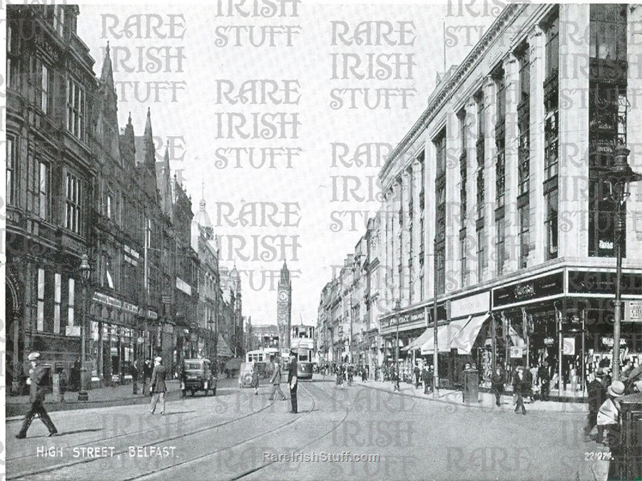 High Street, Belfast, Ireland, Old Photo, Old Image, Old Picture, Rare ...