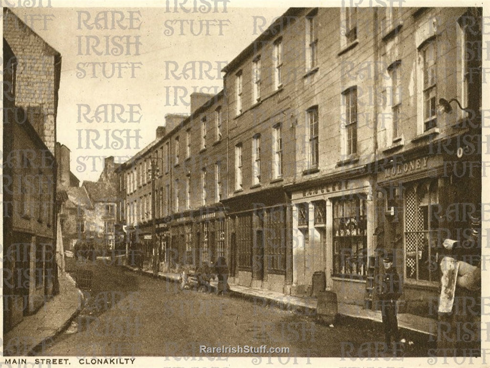 Main Street, Clonakilty, Cork, Ireland, Rare Photo Cork, Old Photo, Old Picture,