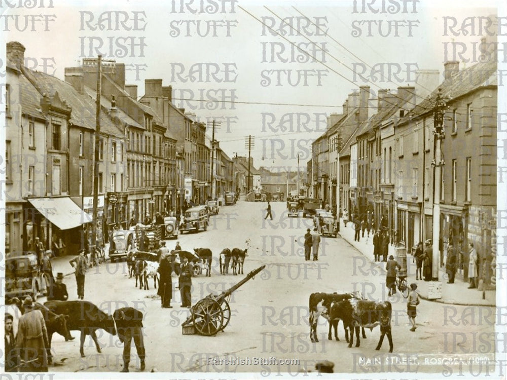 Main Street, Roscrea, Tipperary, Ireland, Rare Photo Tipperary, Old ...