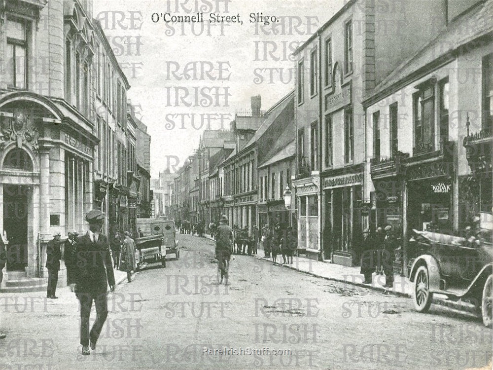 O'Connell Street, Sligo Town, Co. Sligo, Ireland 1925, Old Photo, Old ...