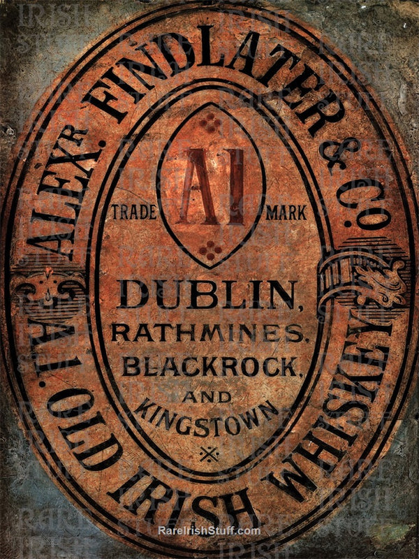 Alex Findlater & Co Whiskey Brewery Dublin Advertisement Ireland 1800's