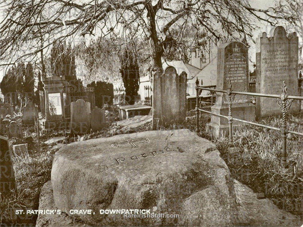 St Patrick's Grave, Downpatrick, Down, Ireland, Rare Photo Down, Old ...
