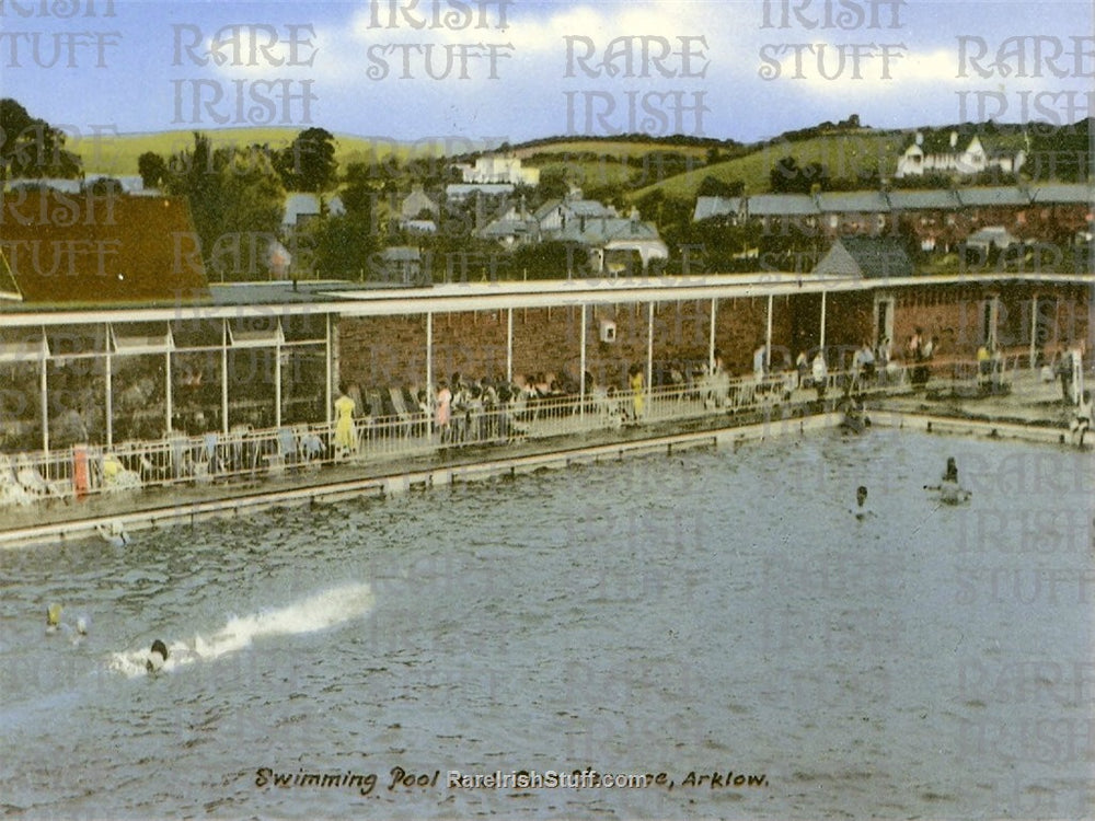 Swimming Pool & Sun Terrace, Arklow, Co. Wicklow, Ireland, Old Photo ...