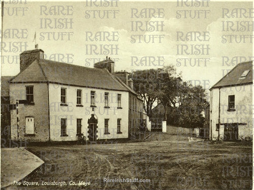 The Square, Louisburgh, Mayo, Ireland, Old Photo, Old Image, Old Picture,