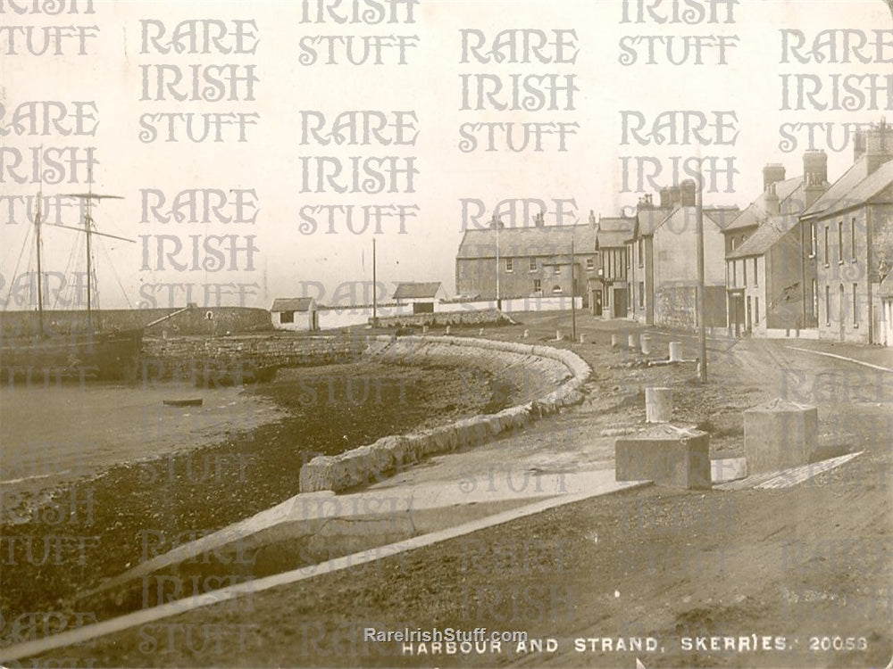 The Harbour & Strand, Skerries, Dublin, Ireland, Old Photo, Old Image ...