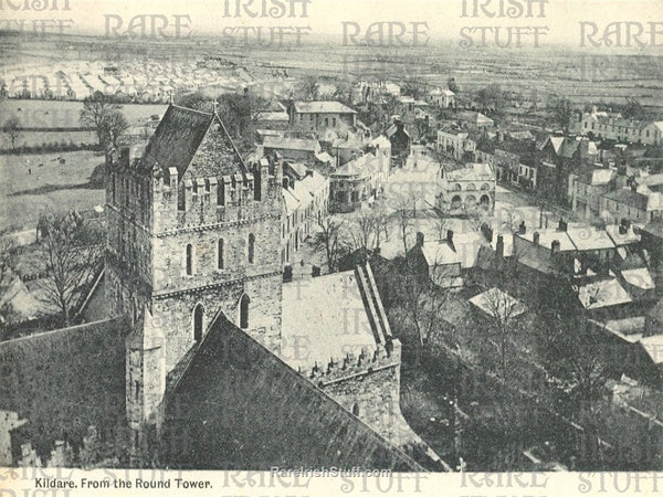 View from Round Tower, Co Kildare, Ireland, Rare Photo Kildare, Old ...